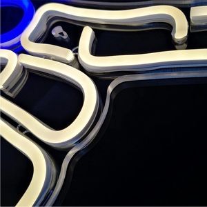 Urban Outfitters | Wall Decor | Neon Sign Good Vibes Blue White Hippie ...